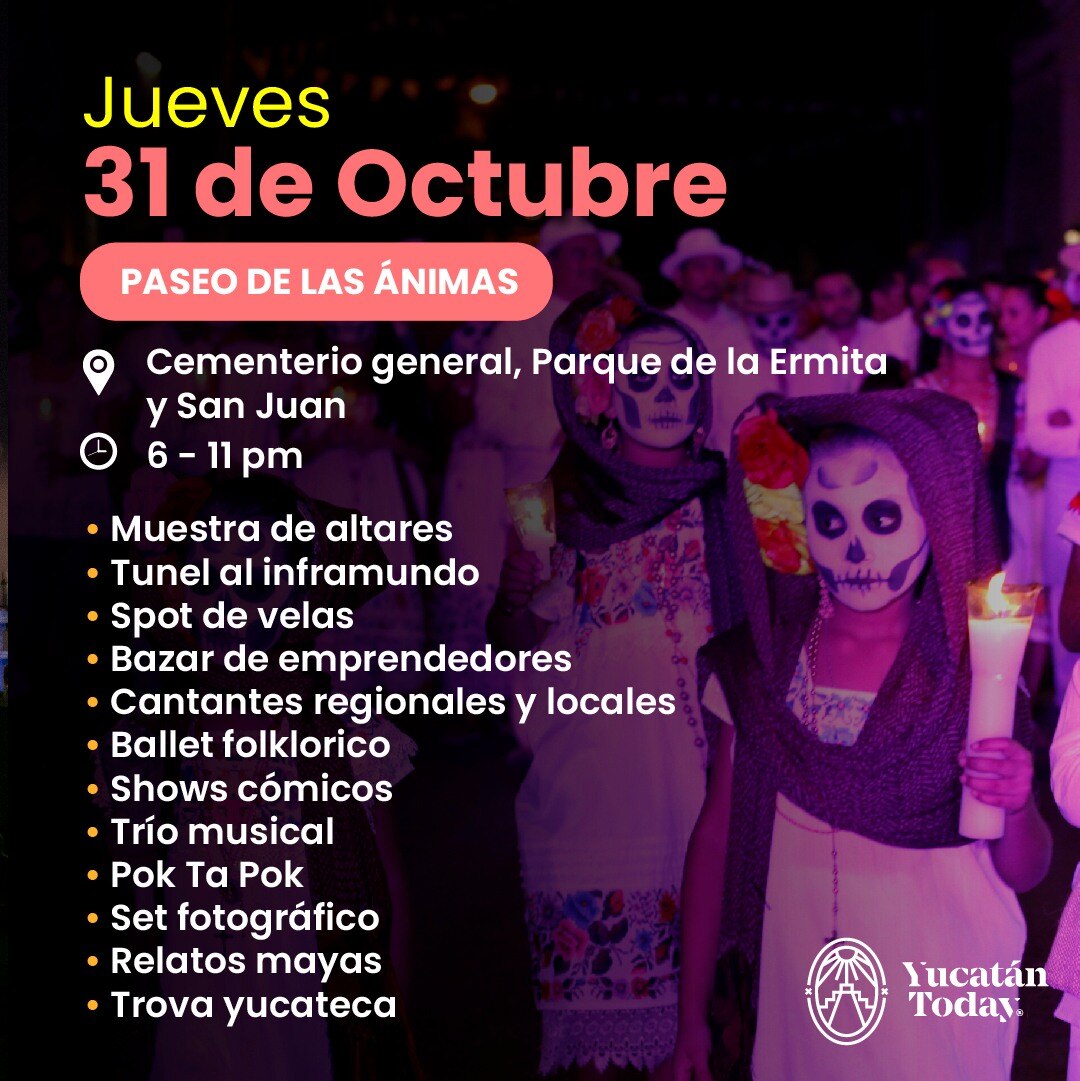 Festival de las Ánimas 2024 ¡Conoce todas las actividades en Mérida!